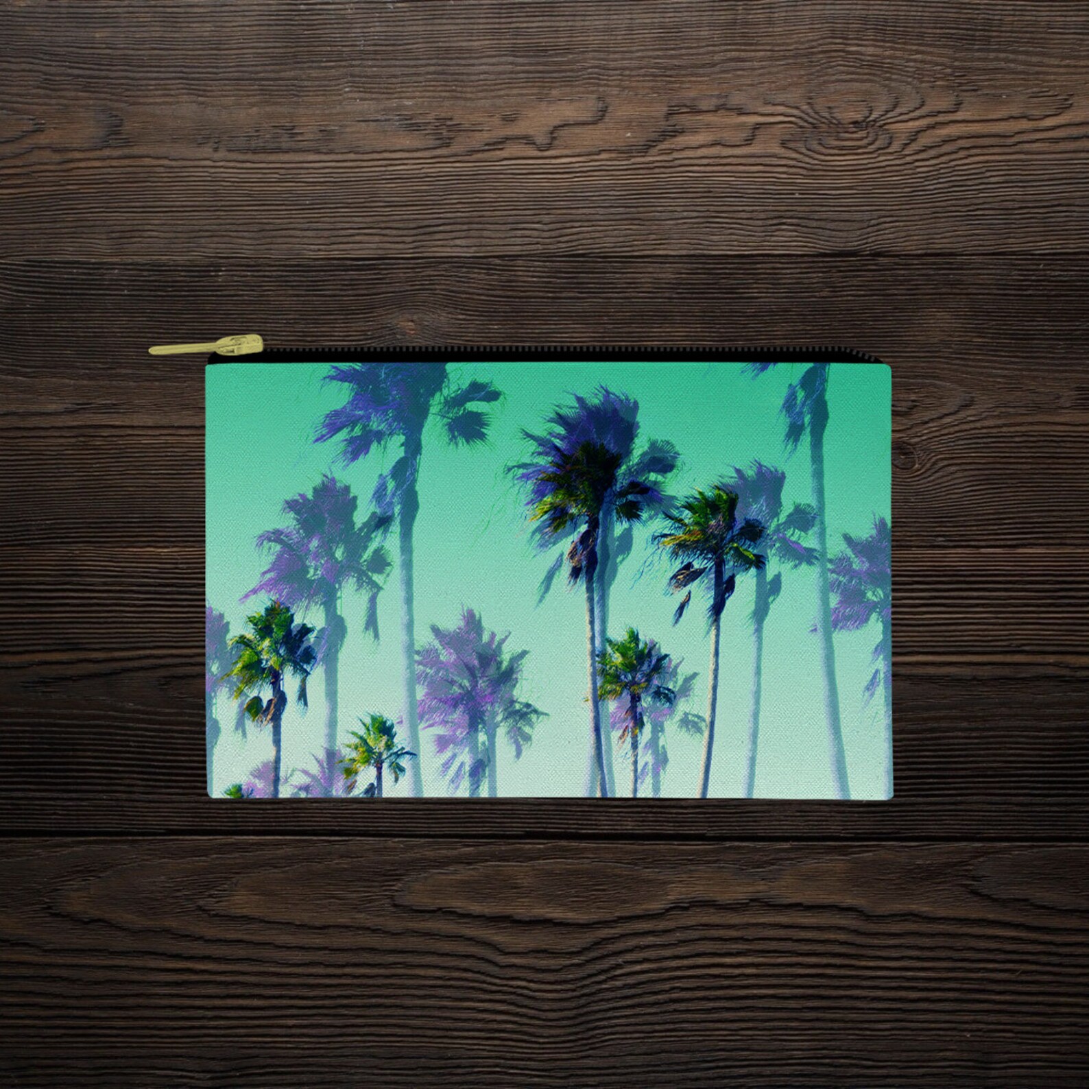 Jungle Green Palms Carry-All Pouch Palm Trees Style Zip | Etsy