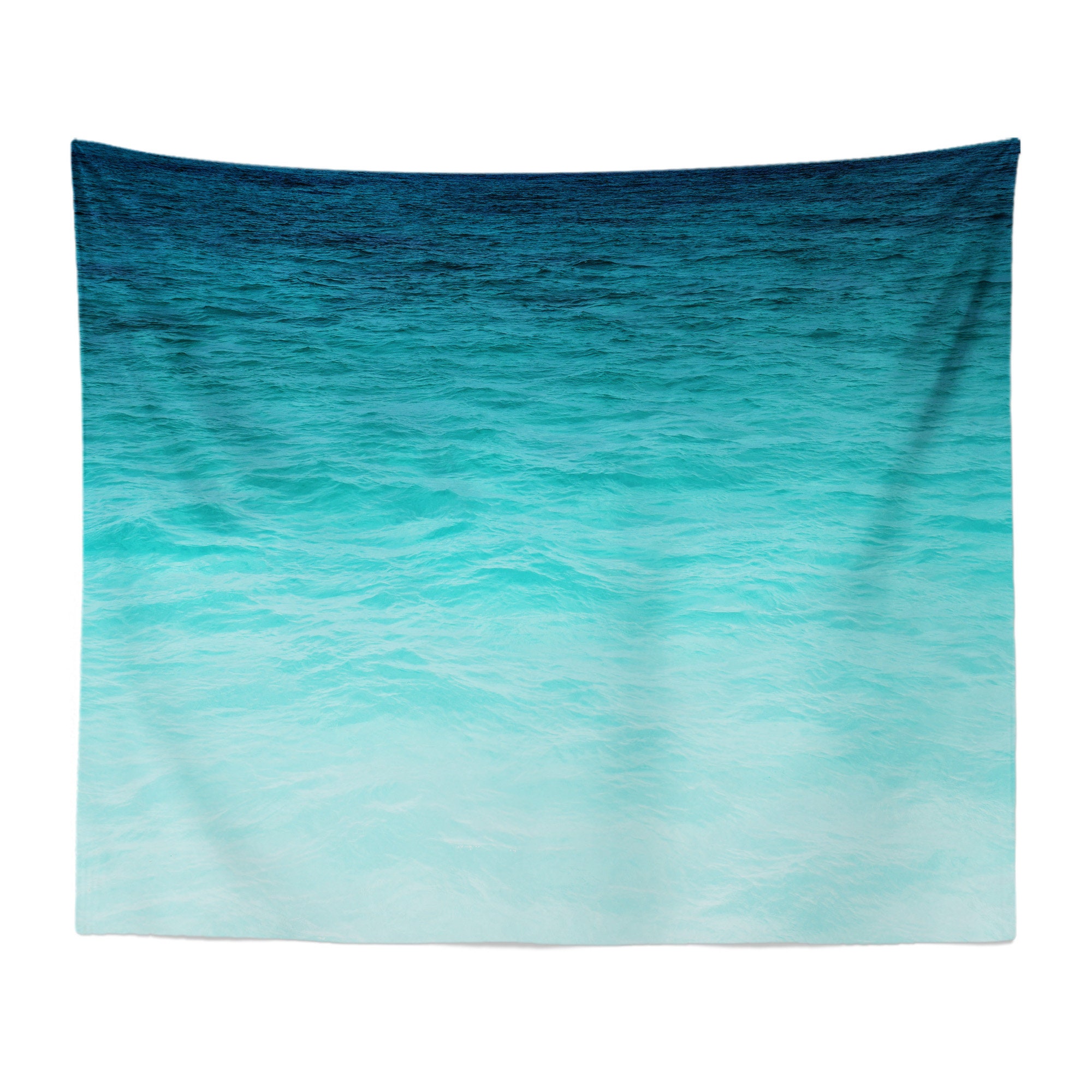 Grand Cayman Waters - Wall Tapestry, Tropical Style Turquoise Ocean ...