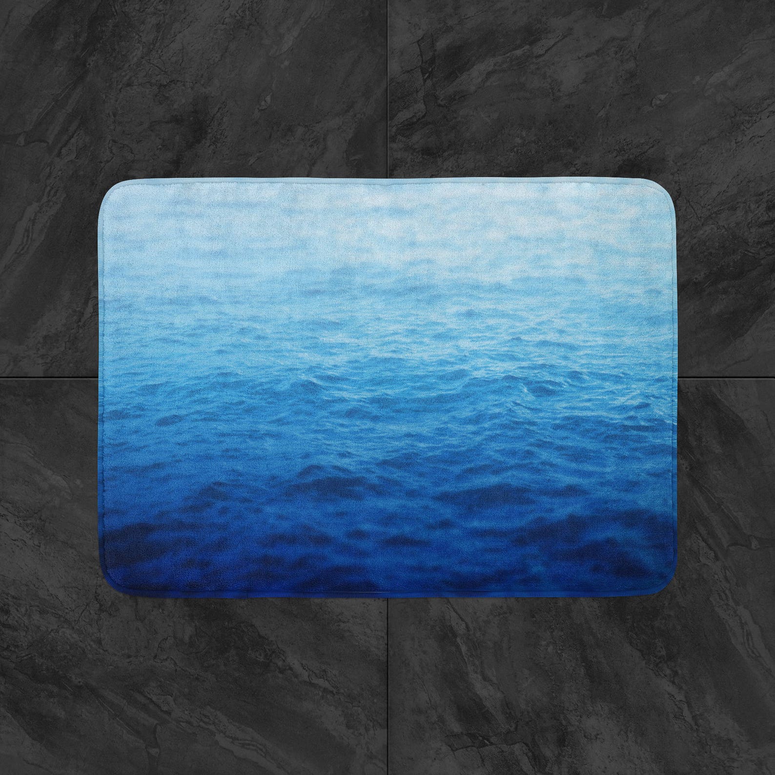 Caribbean Waters Bath Mat Ocean Ombre Blue Beach Surf Style - Etsy
