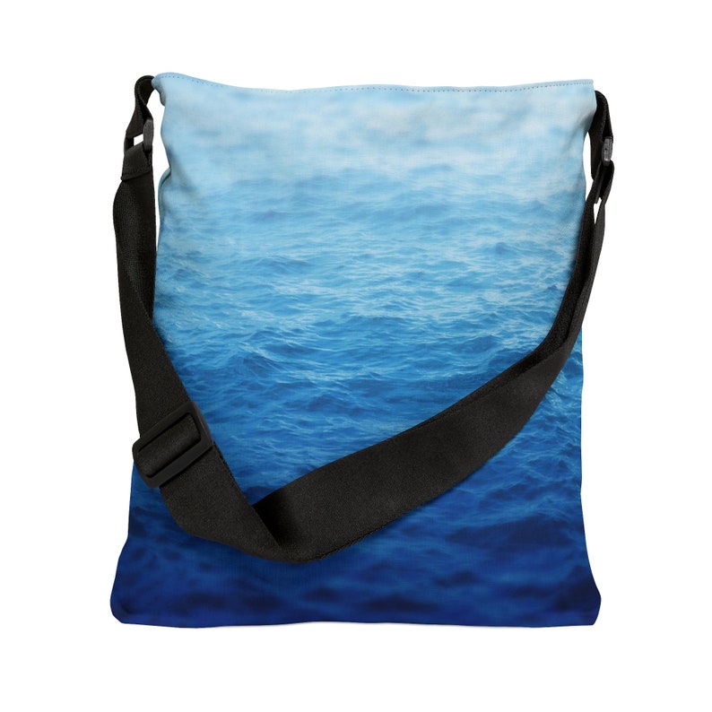 Caribbean Waters Tote Bag, Blue Ocean Water Style Carrier Sling Tote ...
