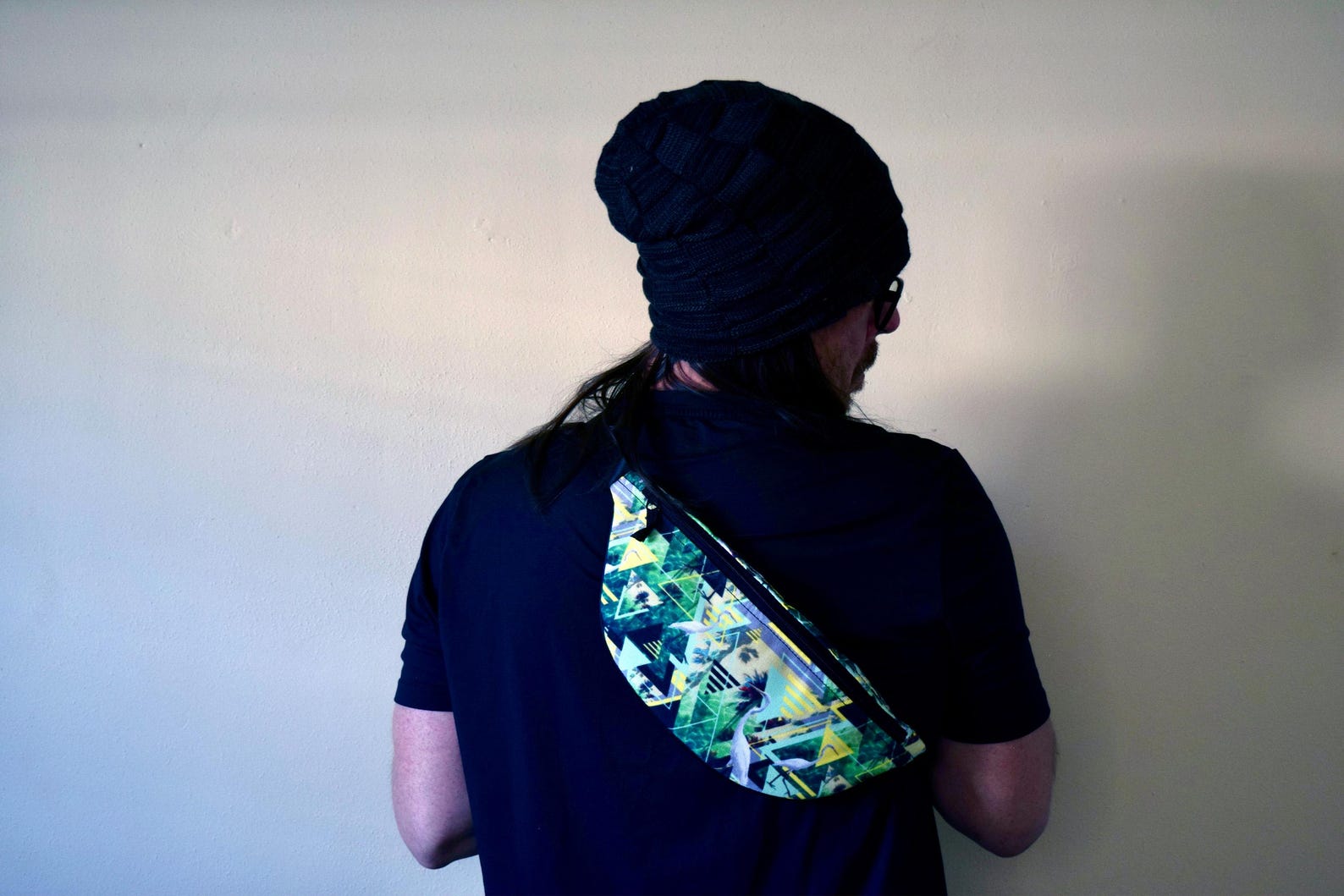 Great White Egrets - Fanny Pack, Green and Yellow Beach Surf Tropical ...