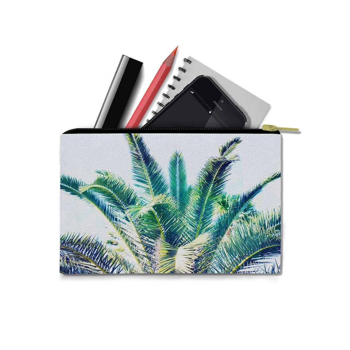 Summer Green Palms Carry-all Pouch Palm Trees Style Zip - Etsy