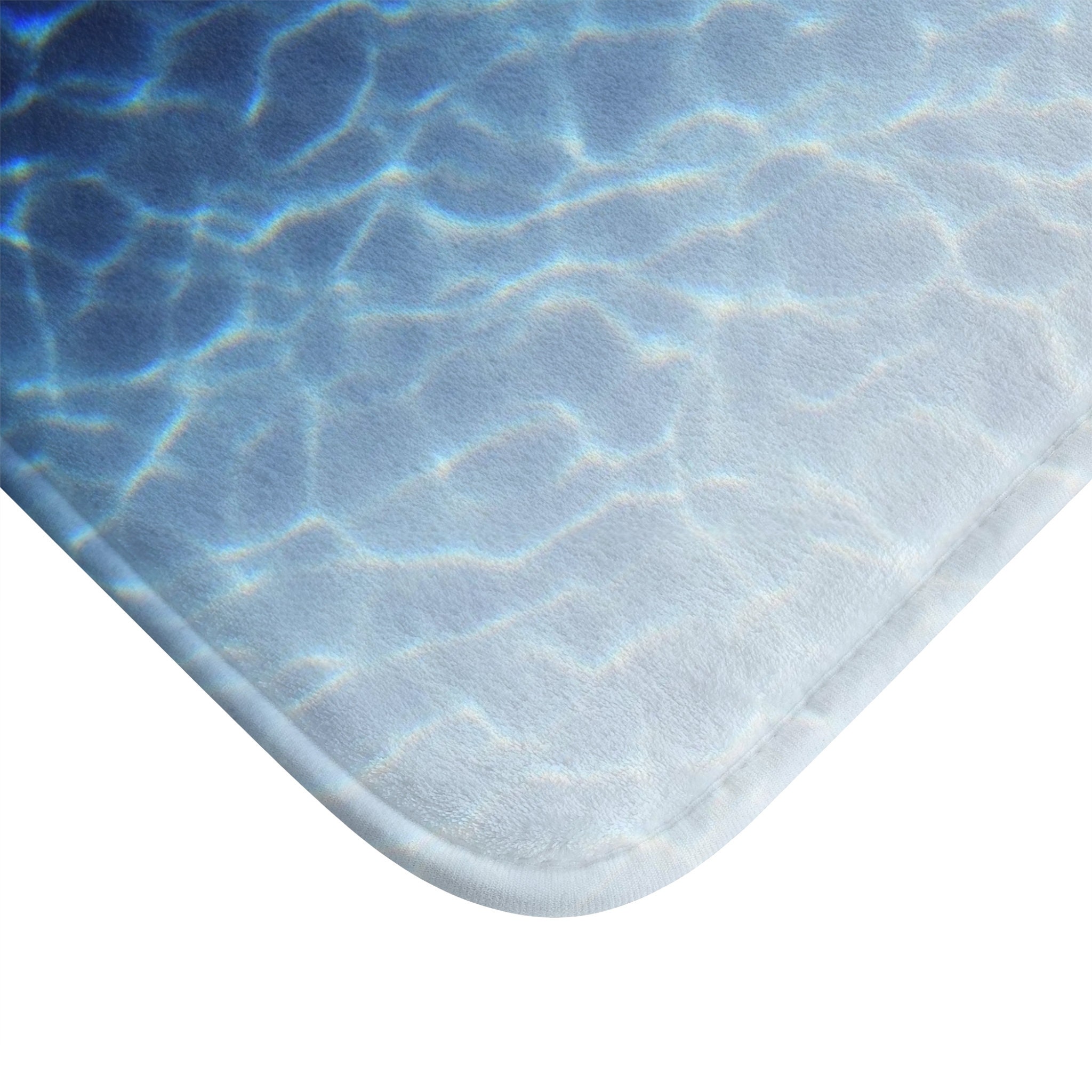 Belize Blue Bath Mat, Coastal Blue Ombre Blue Ocean Surf Beach Tropical ...