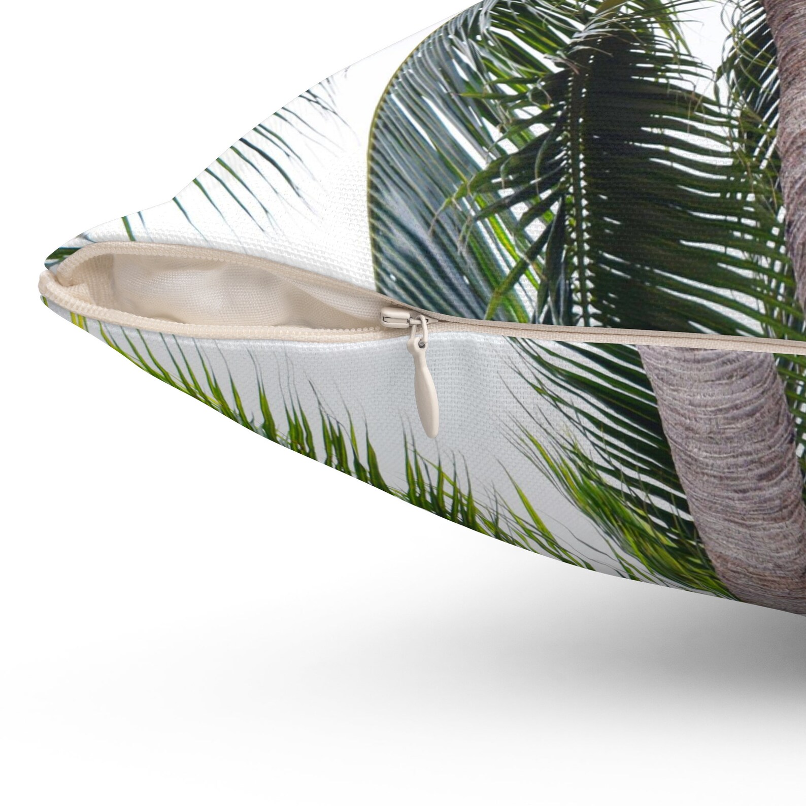 Caribbean Palm Throw Pillow, Green Palm Tree Decor Beach Tropical Style ...