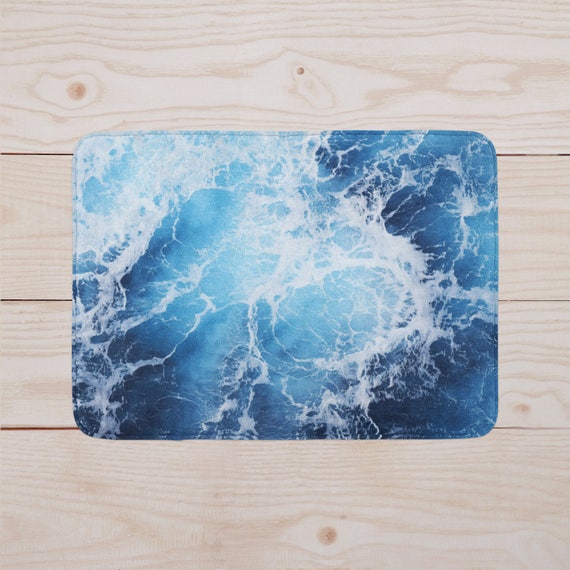 Blue Ocean Surf Bath Mat Beach Surf Bohemian Chic Ocean | Etsy