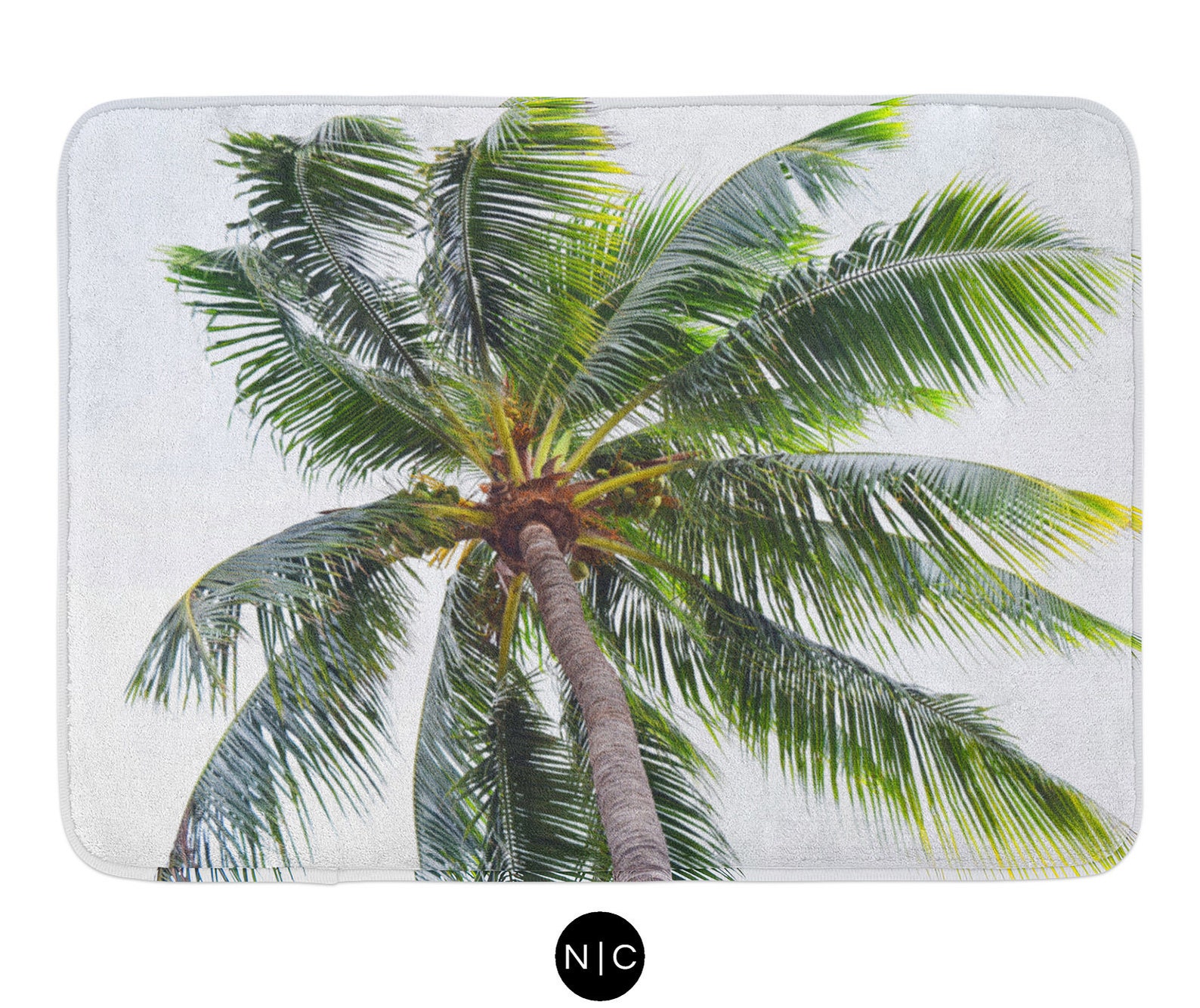 Caribbean Palm Bath Mat Beach Tropical Surf Style Palm Tree - Etsy