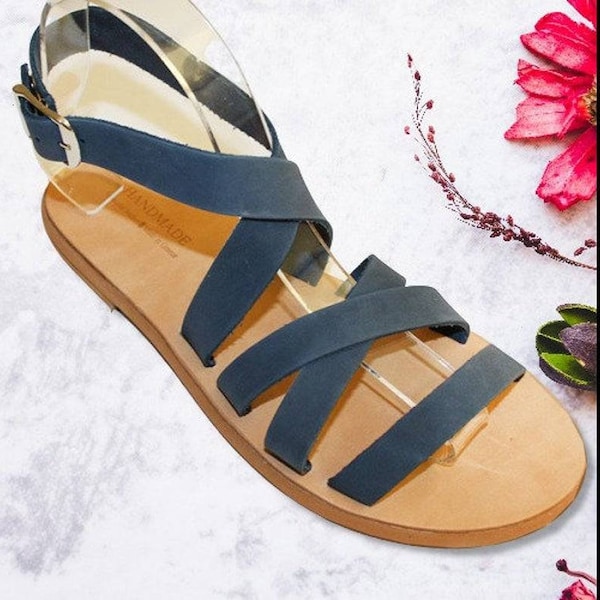 Navy Blue Sandals - Etsy