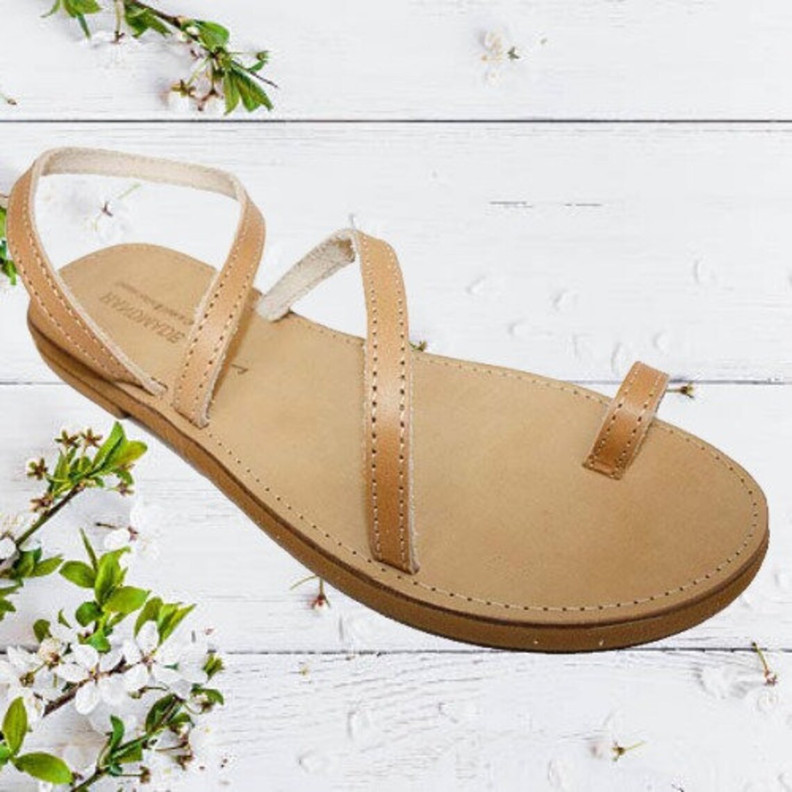 Greek Leather Sandals Toe Loop Sandals Thongs Flip Flops - Etsy