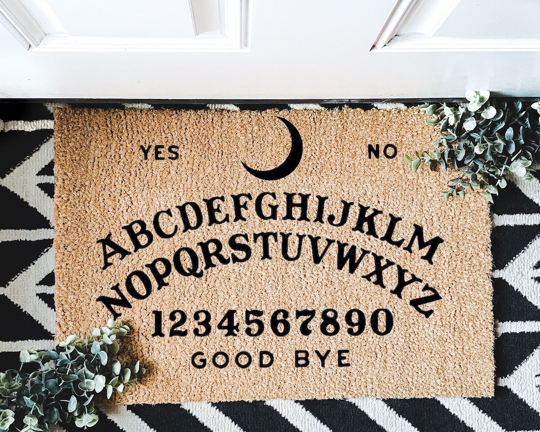Witchy Ouija Board Hello Goodbye Lunar Natural Coir Doormat - Multiple ...