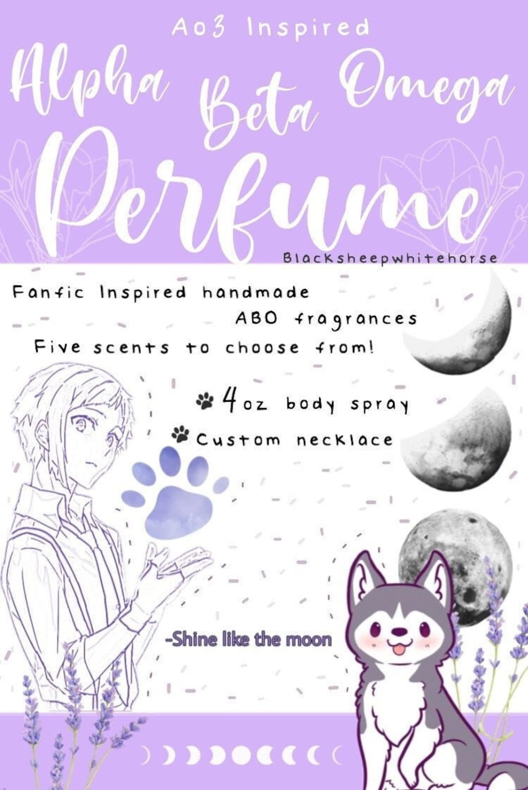 AO3 Fanfiction Inspired ABO Alpha Beta Omega Perfume and Custom Jewelry ...