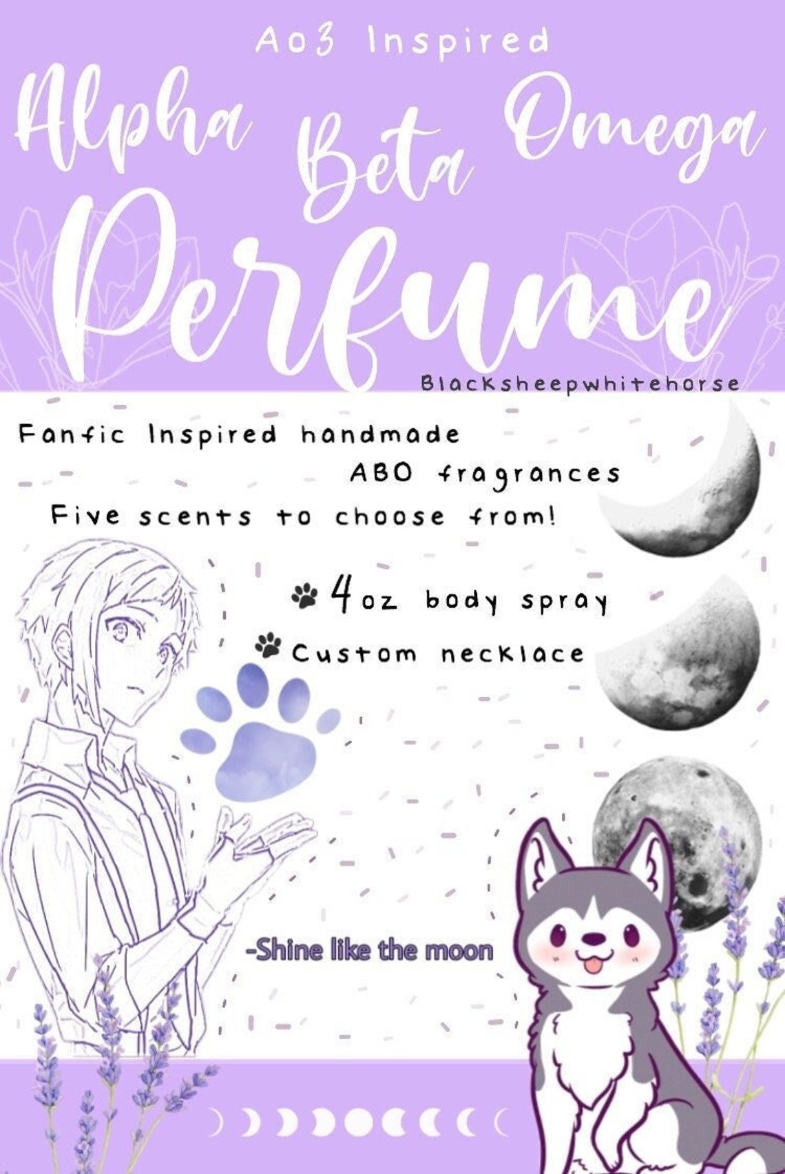 AO3 Fanfiction Inspired ABO Alpha Beta Omega Perfume and Custom Jewelry ...