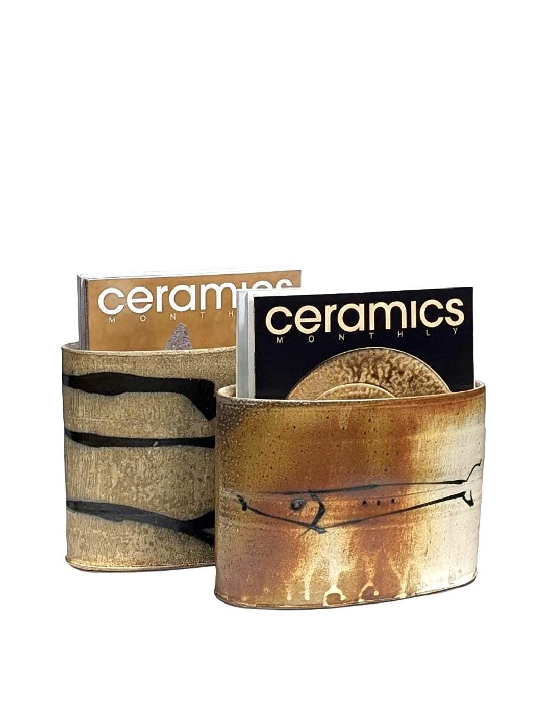 Sam Taylor, Dogbar Pottery, Magazine Pot / Vase 10" X 8" Rockfish Motif ...