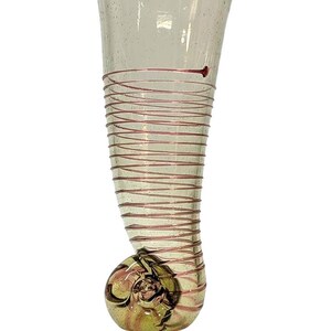 Vintage J.E.F. Novy Bor Glass Nautilus Flute / Vase – Bohemian Czech ...