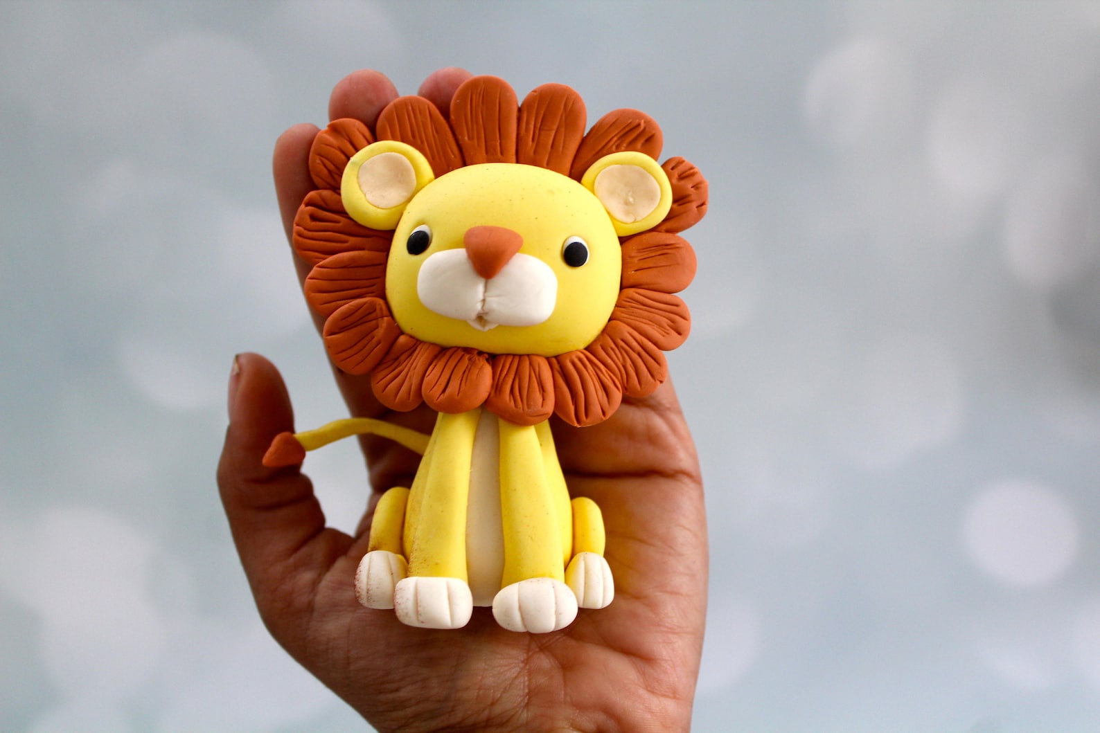 Fondant Lion Gumpaste Lion Safari Cake Topper Edible Lion | Etsy