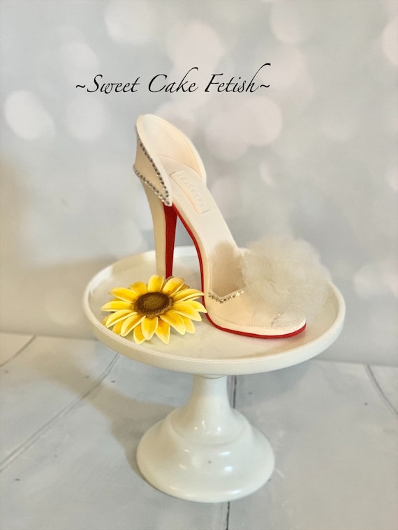 Gumpaste High Heel Cake Topper Gumpaste Shoe Sugar Shoes | Etsy