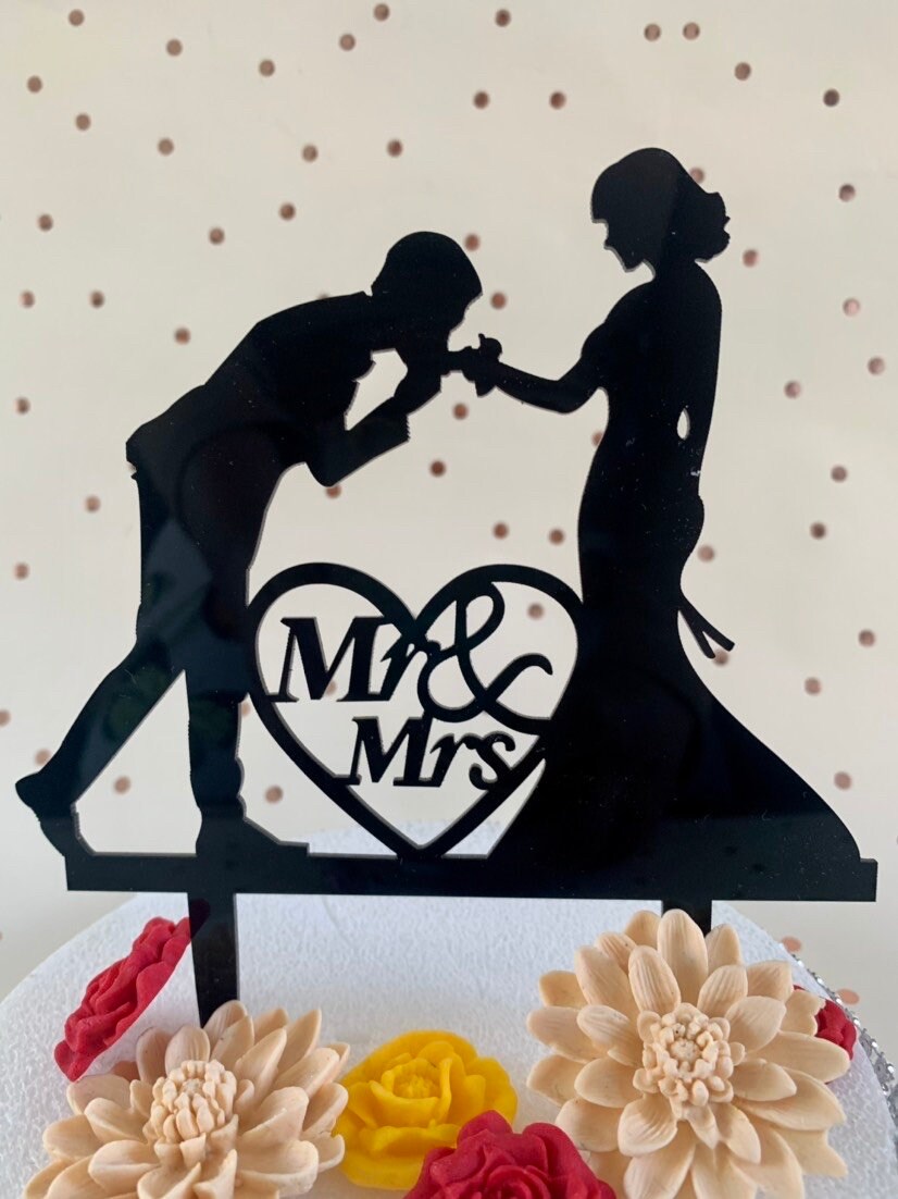 Wedding Cake Topper Mr. & Mrs. Cake Topper Marry Me Topper She - Etsy
