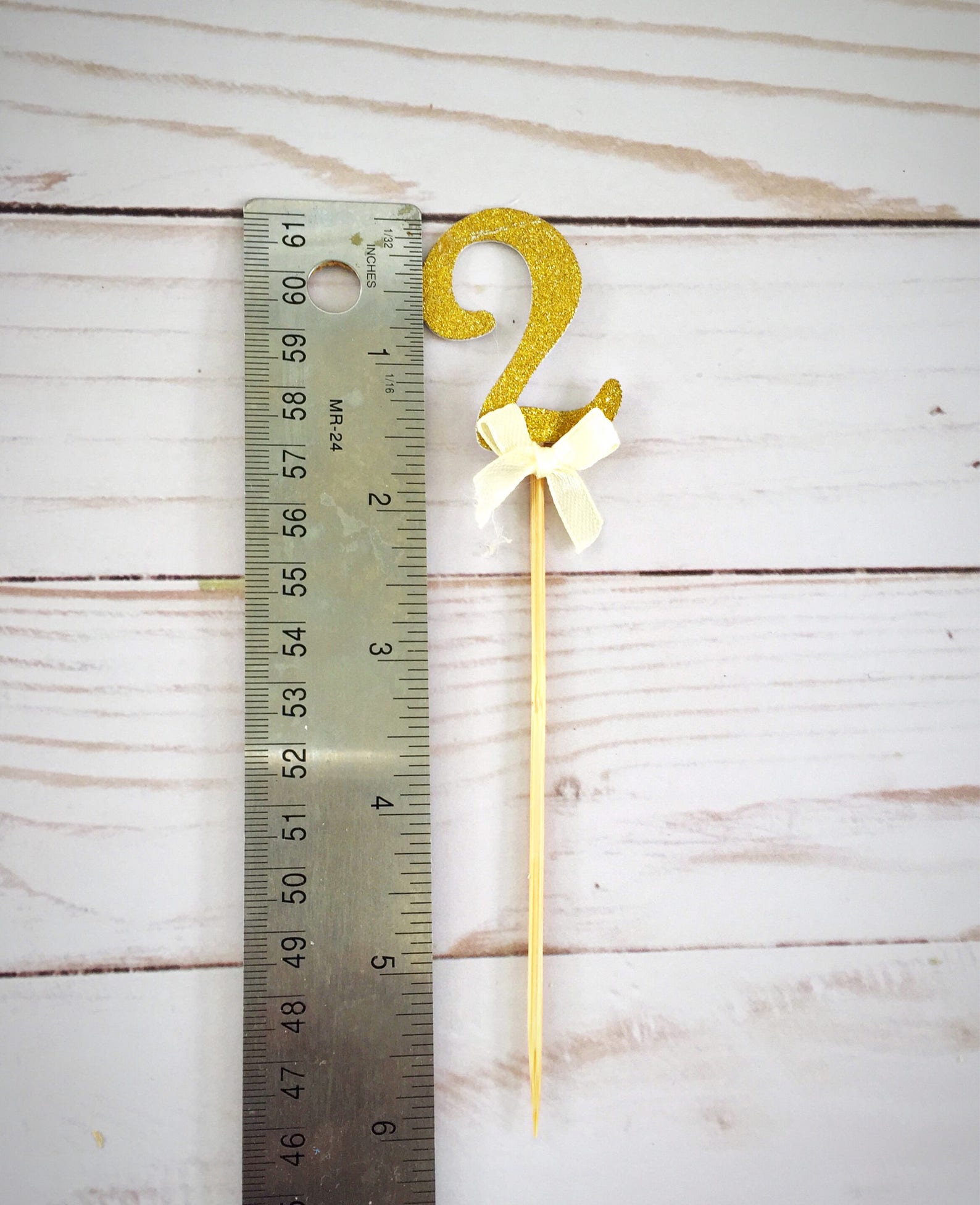 Two Cake Topper Number 2 Cupcake Topper Gold Glitter Topper | Etsy