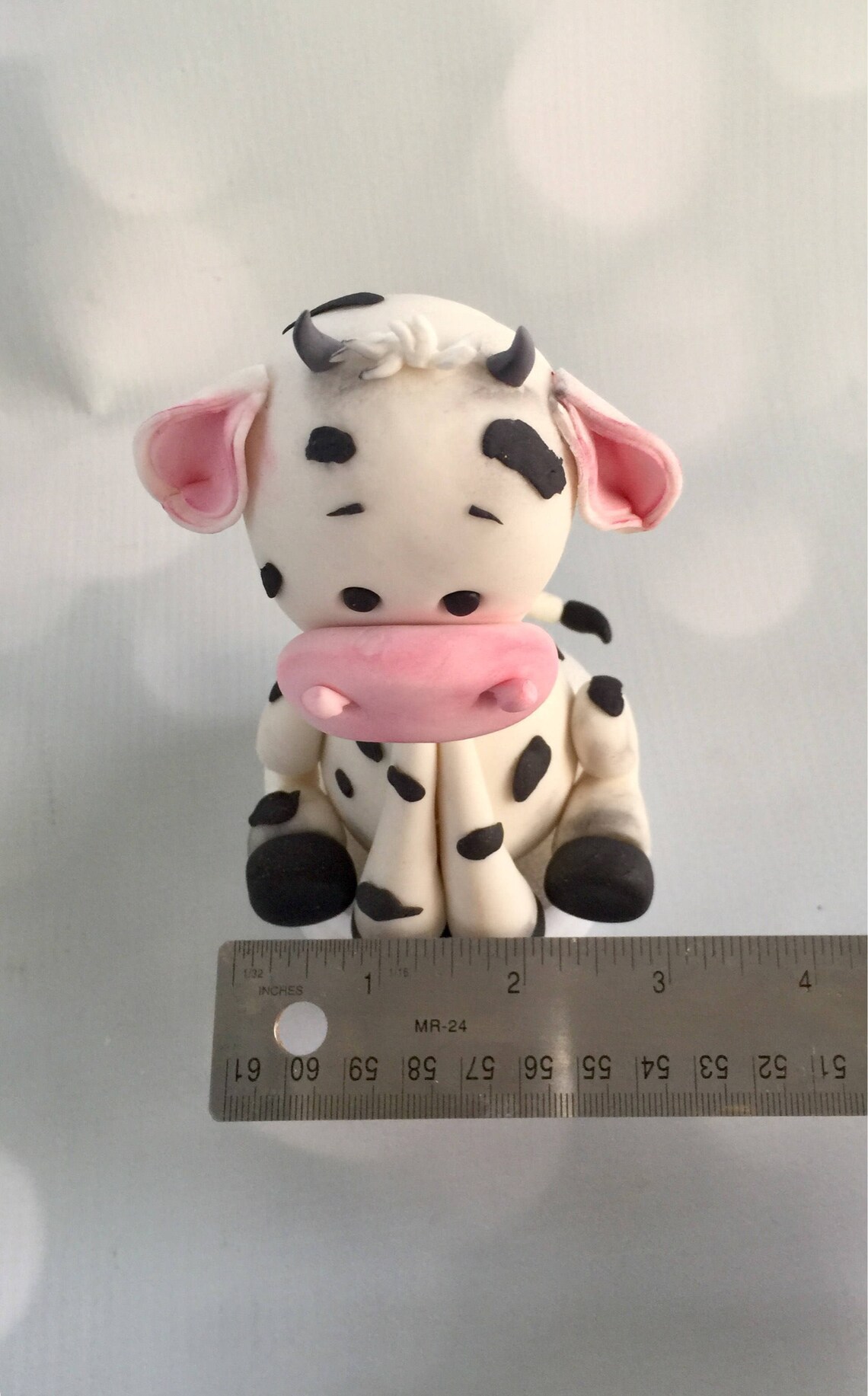 Fondant Cow Gumpaste Cow Farm Cake Topper Edible Cow Edible Cake Topper ...