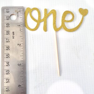 One Cake Topper One Cupcake Topper Gold Glitter Topper First Birthday ...