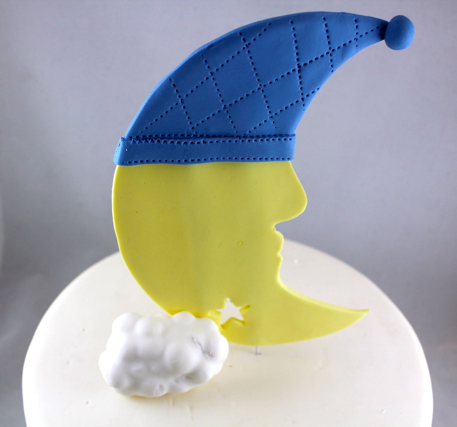Half Moon Gumpaste Cake Topper Baby Shower Topper Twinkle Little Star ...