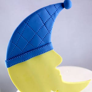 Half Moon Gumpaste Cake Topper Baby Shower Topper Twinkle Little Star ...