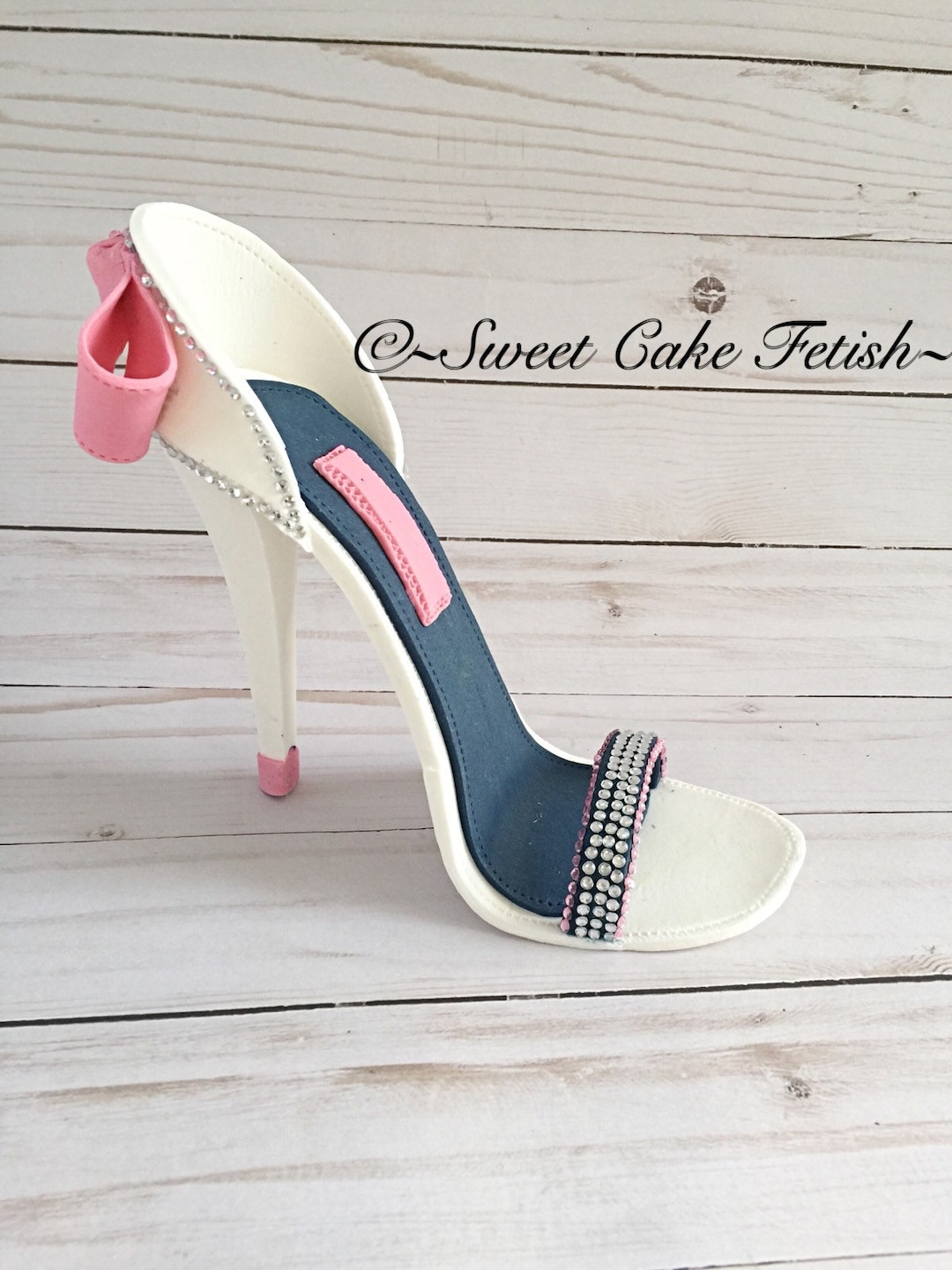 High Heel Cake Topper Gumpaste High Heel Shoe Fondant High Heel Shoe ...
