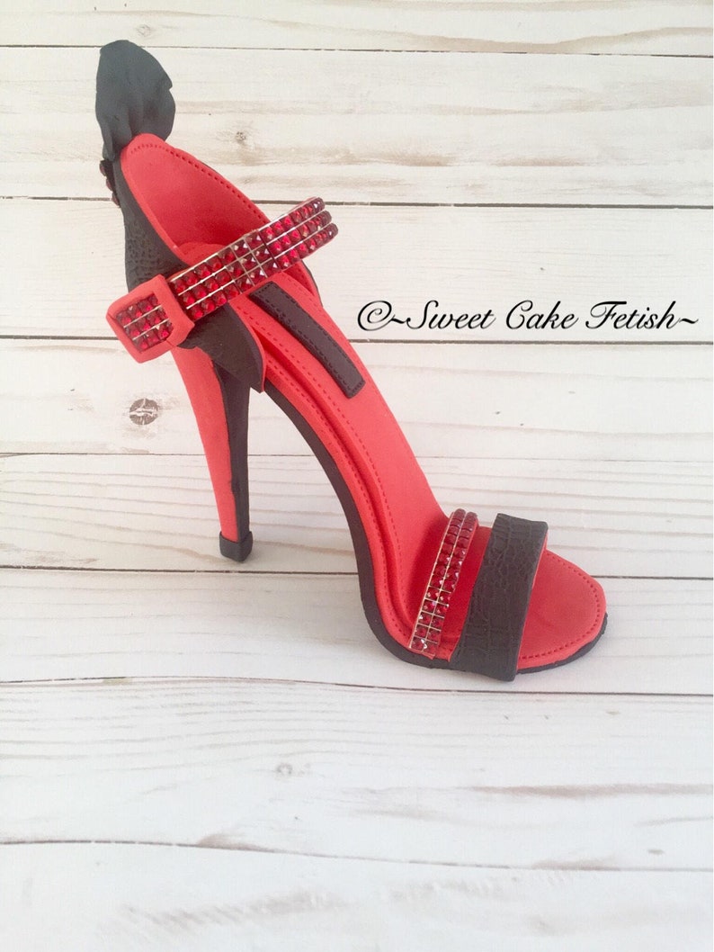 High Heel Shoe Cake Topper Gumpaste Shoe Topper Gumpaste High Heel Shoe ...