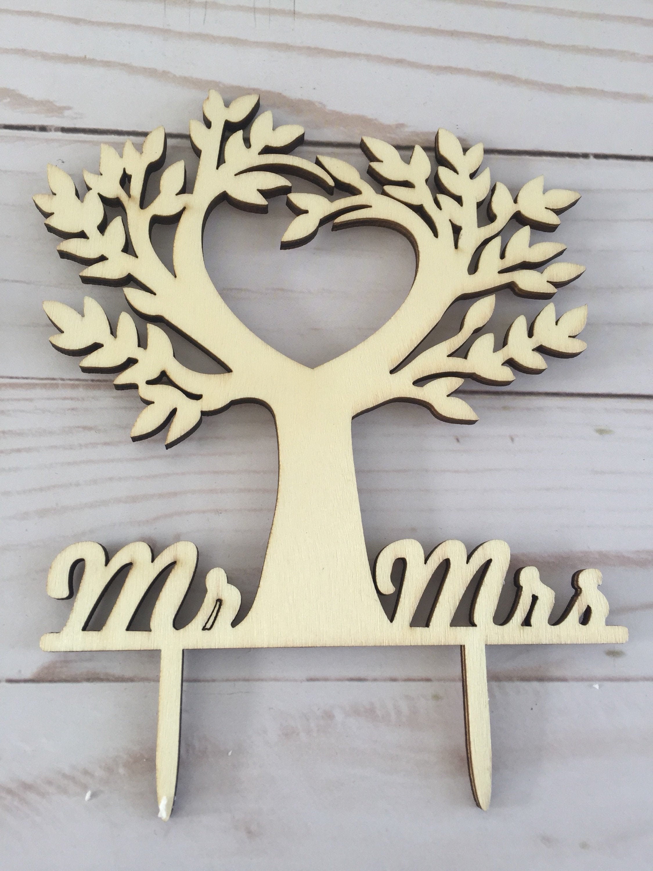 Topper de pastel de bodas Mr. & Mrs. cake topper Cásate - Etsy España