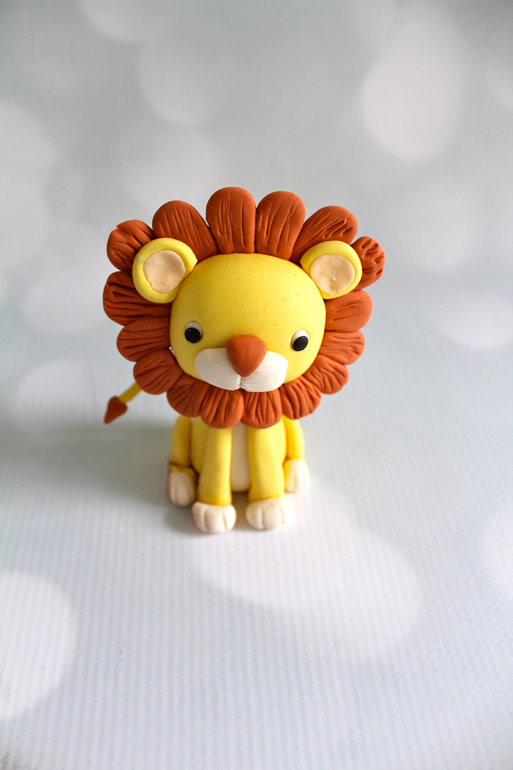 Fondant Lion Gumpaste Lion Safari Cake Topper Edible Lion Edible Cake ...