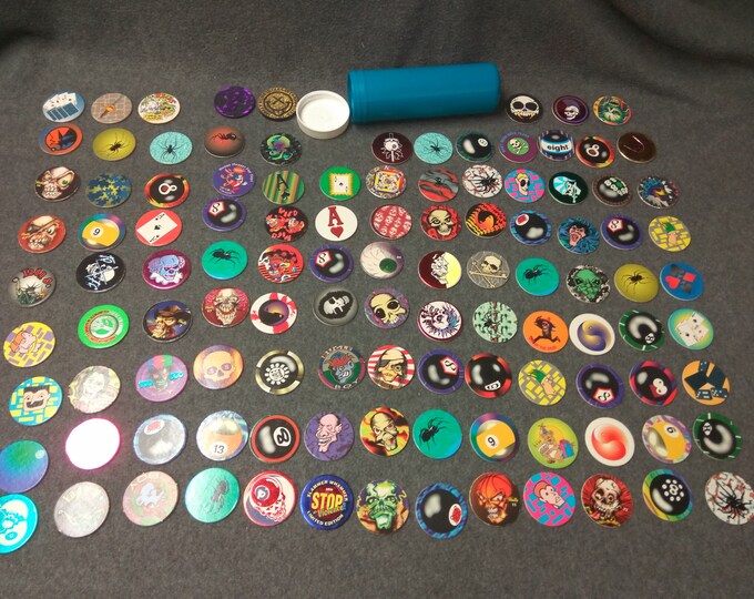 Vintage Skull Pogs Set - Etsy