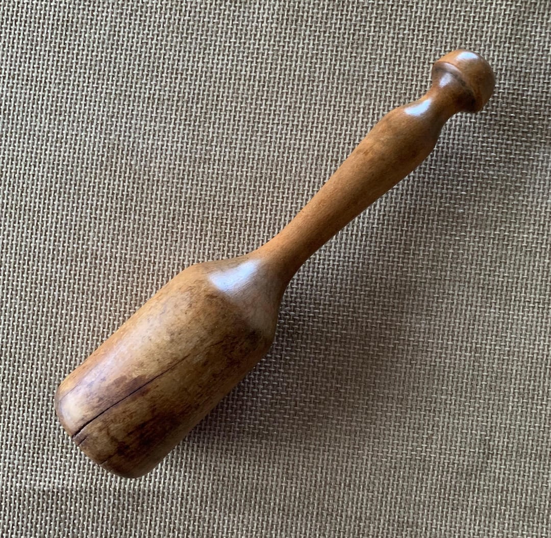 Antique Wooden Pestle | Wood Kitchen Tool | Vintage Wood Food Grinder ...