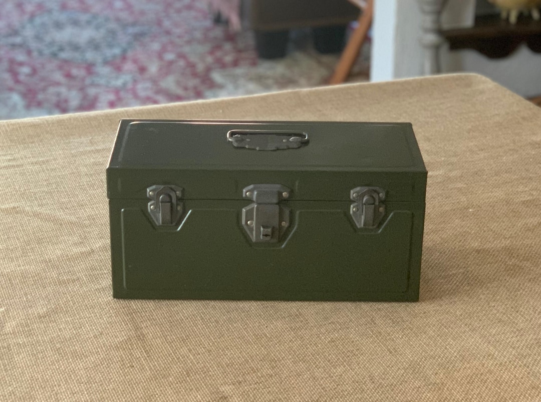 Vintage Tool Box Union Utility Chest Made in USA Metal Storage Box ...