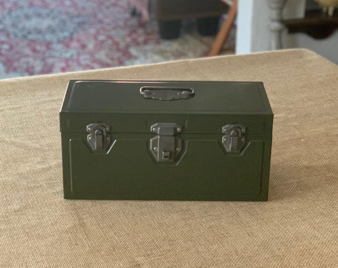 Vintage Tool Box Union Utility Chest Made in USA Metal Storage Box ...