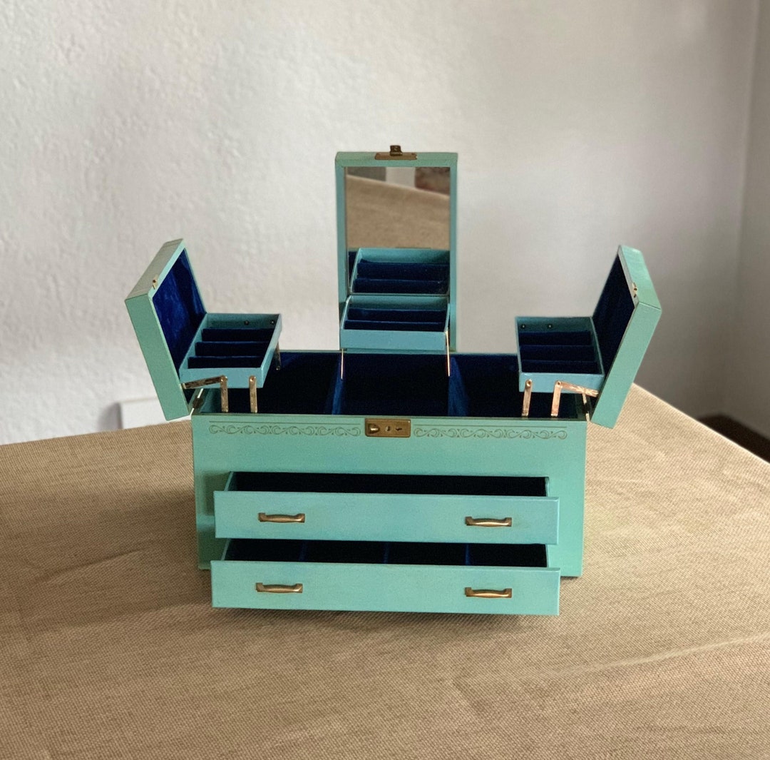 Vintage Jewelry Box Large Two-drawer Jewelry Storage Box Jewelry ...