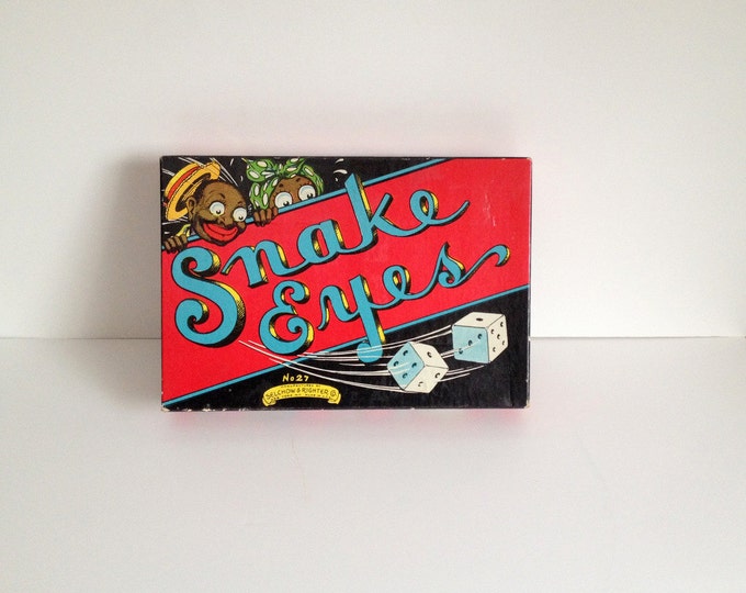 Vintage Snake Eyes Game No 27 Black Americana 1930s Selchow & Richter ...