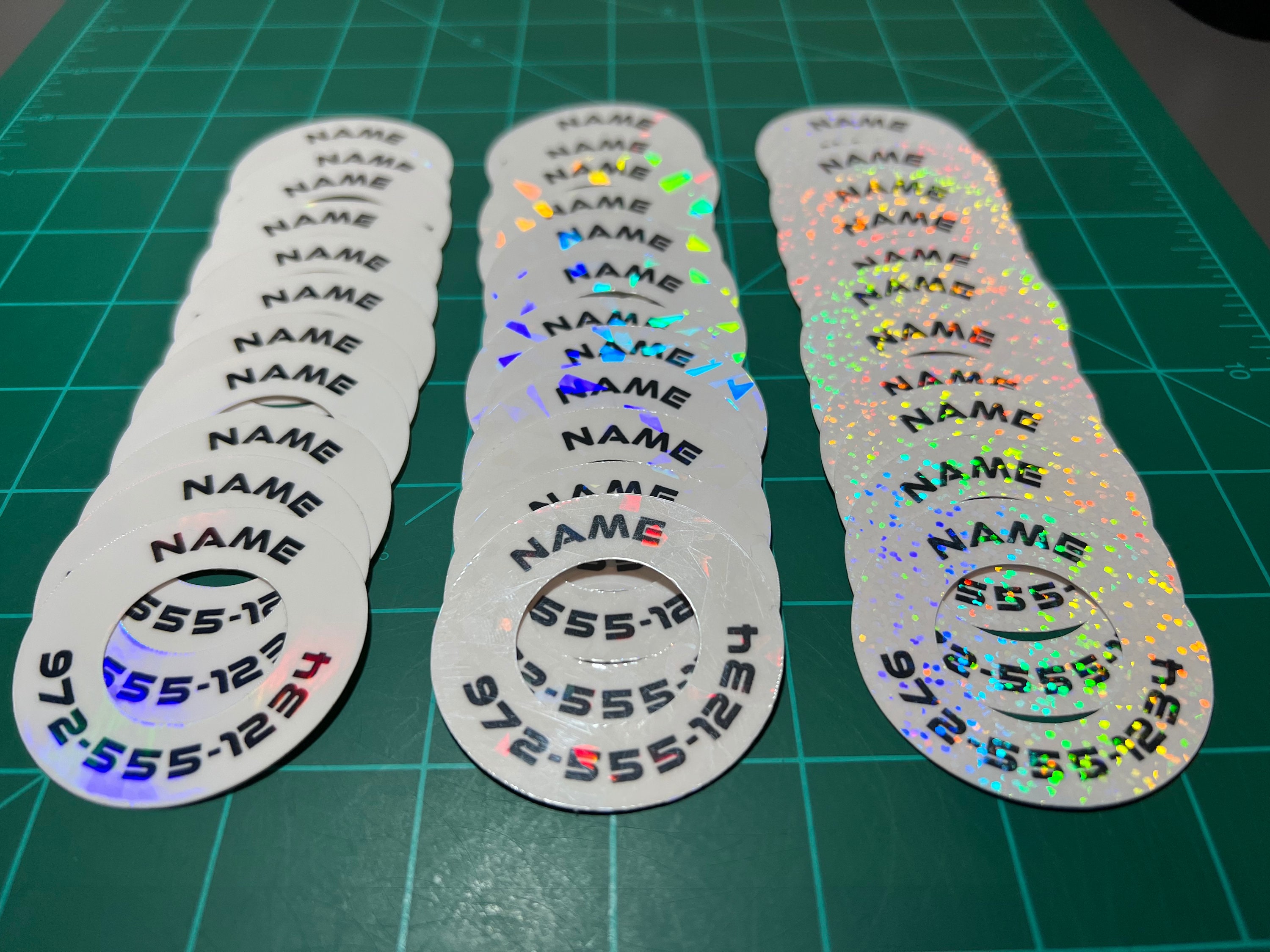 Disc Golf Labels (24) - Pick 2 Styles Holo Minis - Personalized - Etsy