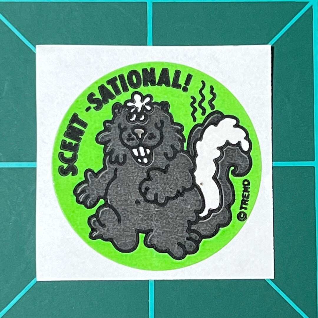 Vintage 80s Trend Skunk Scratch & Sniff Sticker - Etsy