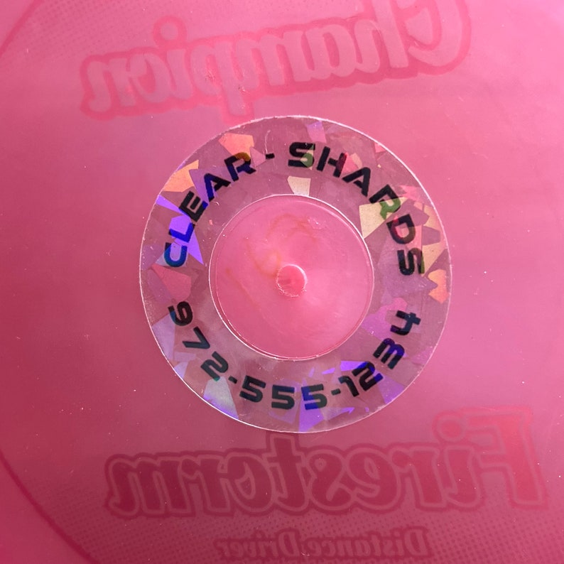 Disc Golf Labels CLEAR SHARDS Minis Personalized - Etsy