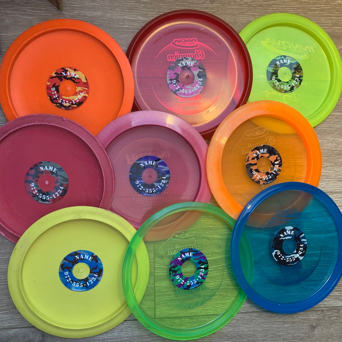 Disc Golf Labels 12 Camo Series Personalized - Etsy