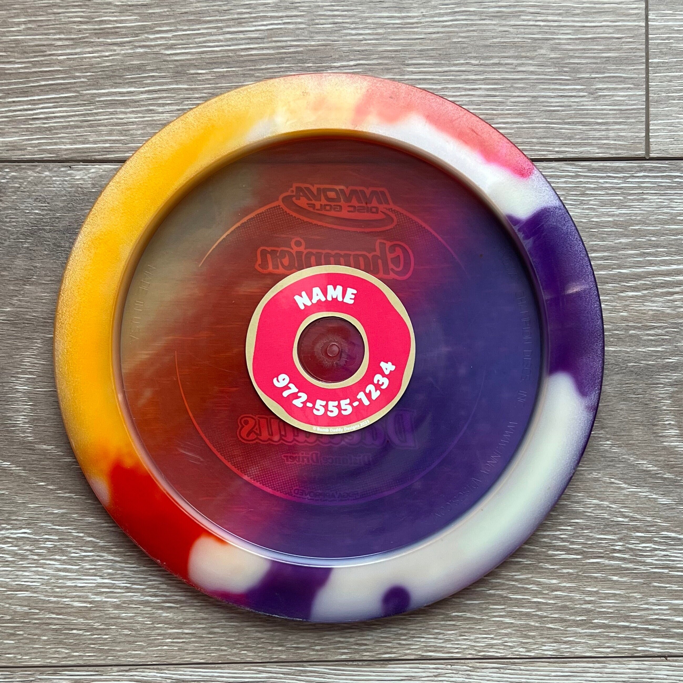Disc Golf Labels 12 DONUTS Personalized - Etsy