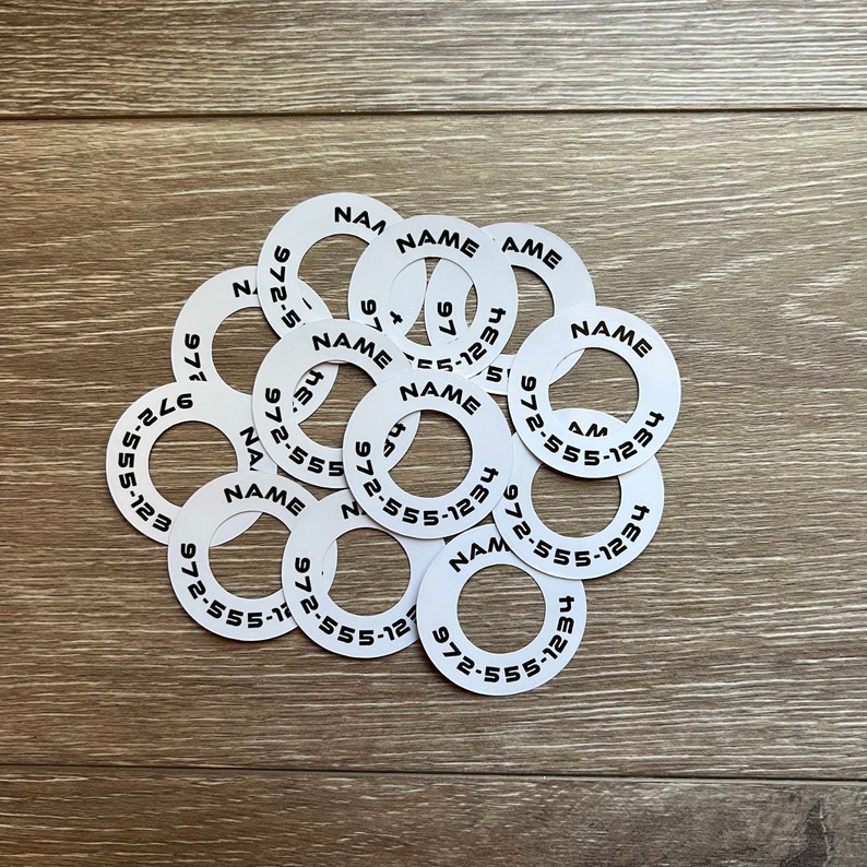 Disc Golf Labels - CLEAR Minis - Personalized - Etsy