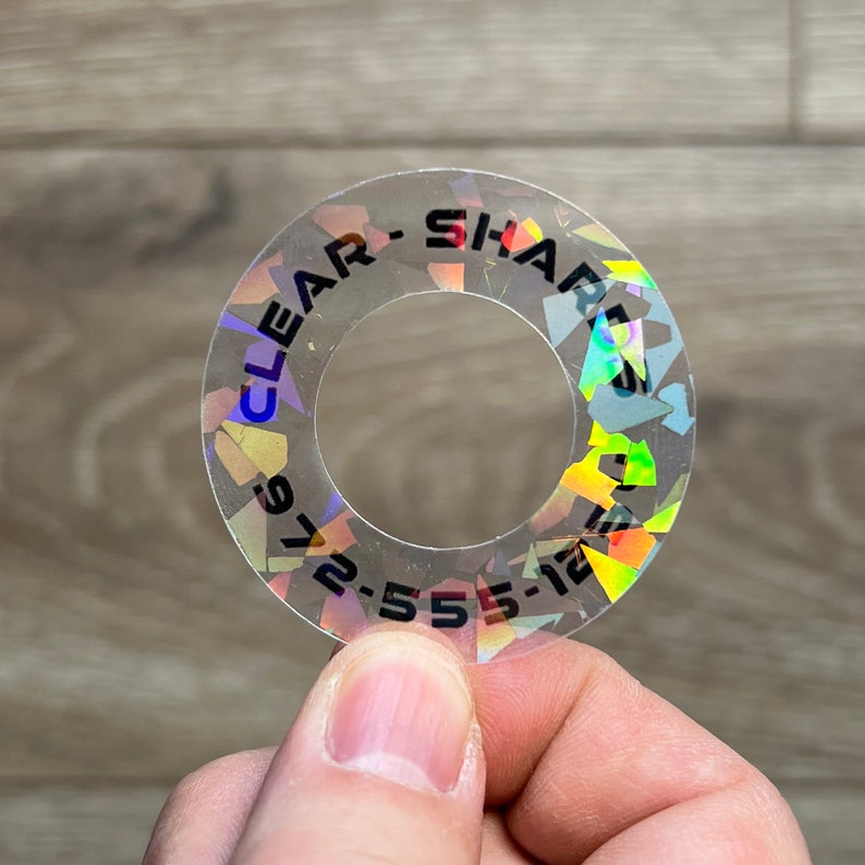 Disc Golf Labels CLEAR SHARDS Minis Personalized - Etsy