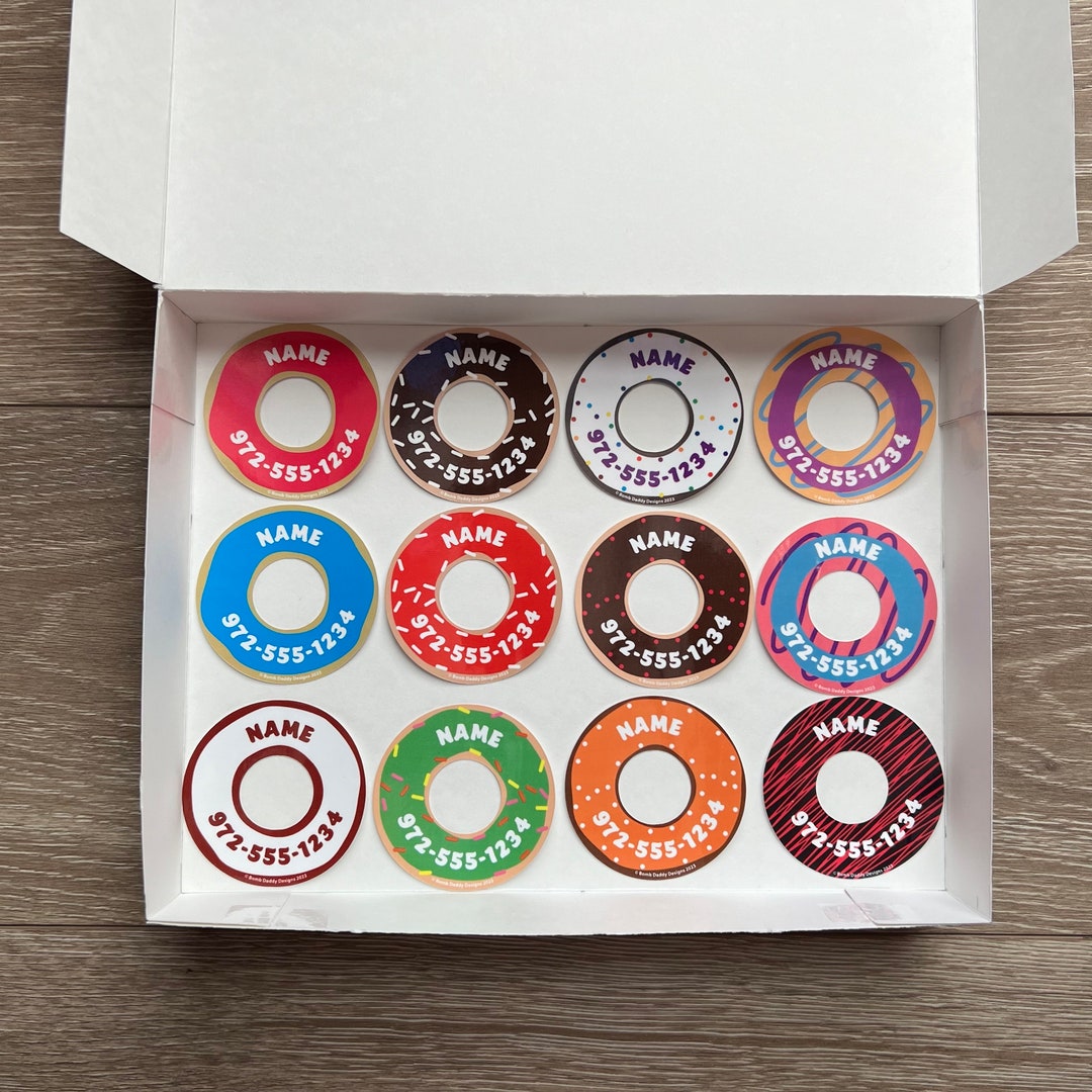 Disc Golf Labels 12 DONUTS Personalized - Etsy
