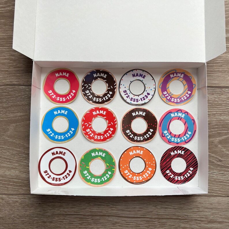 Disc Golf Labels 12 DONUTS Personalized - Etsy