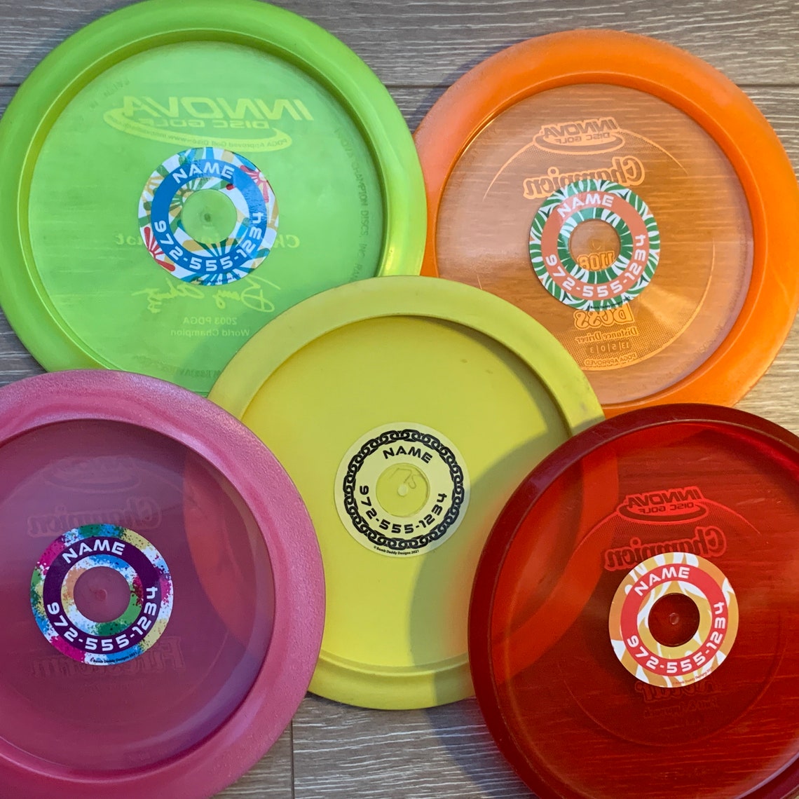 Disc Golf Labels 12 SERIES 1 Personalized - Etsy