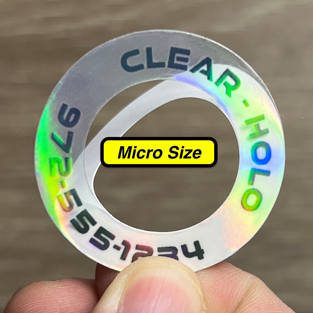 Disc Golf Labels - MICRO CLEAR HOLO - Personalized - Etsy