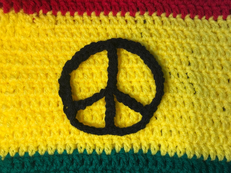 4" Peace Sign Applique CROCHET PATTERN - PDF Digital File - Etsy