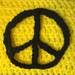 4" Peace Sign Applique CROCHET PATTERN - PDF Digital File - Etsy