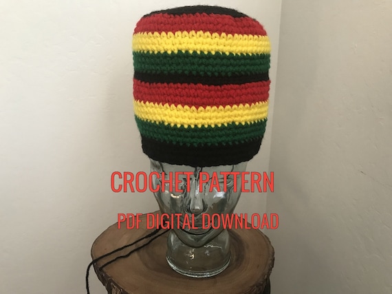 Crochet Rasta Crown Dread Hat PATTERN PDF Digital Download | Etsy