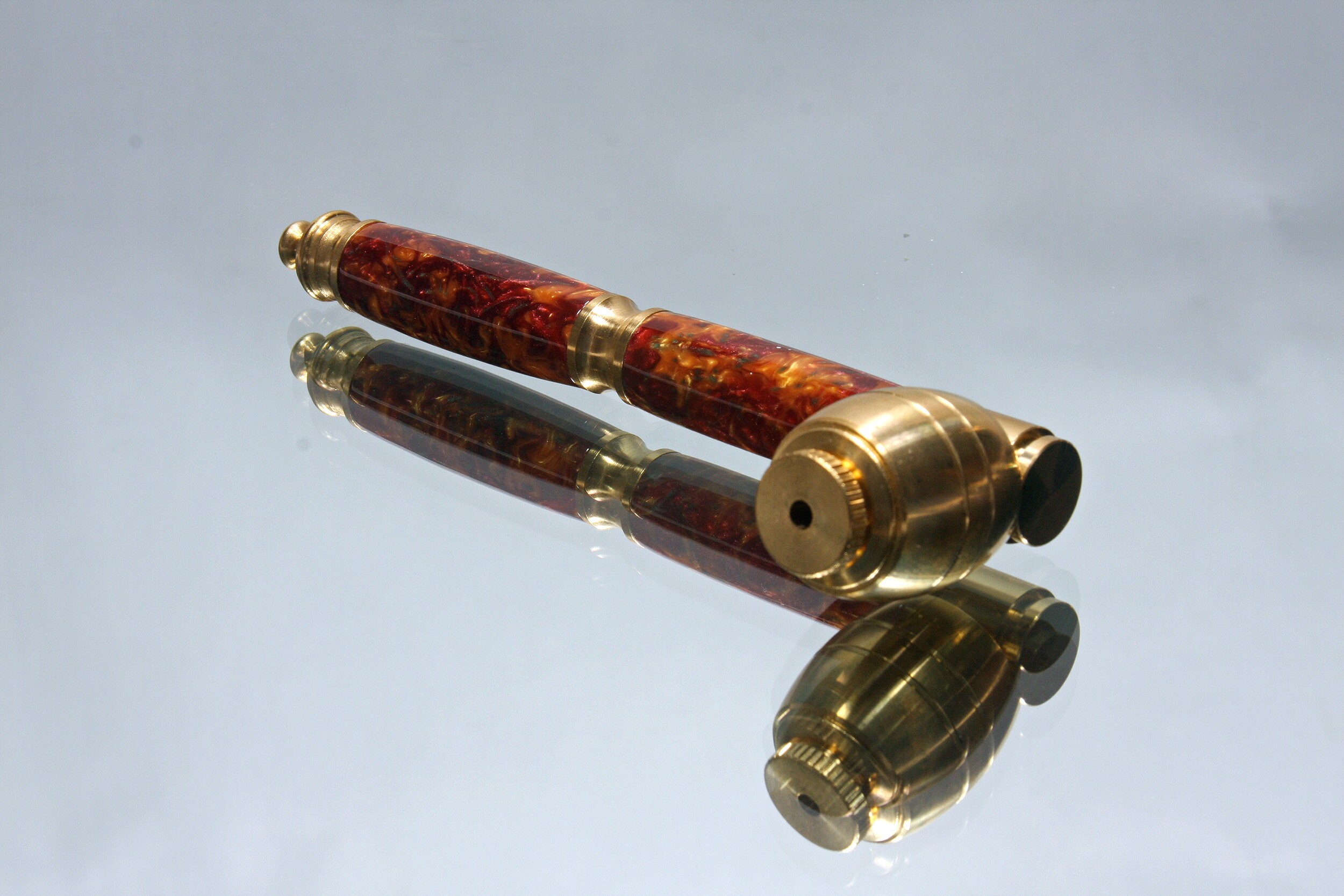 XL Jumbo Bowl Tobacco Smoking Pipe Handcrafted Resin Barrel, Fire Belly ...